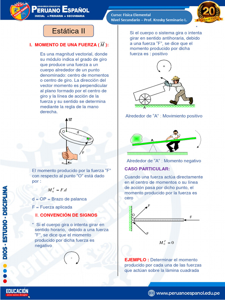 2ec6c91691979527tema13 EstáticaII | PDF | Esfuerzo de torsión | Fuerza