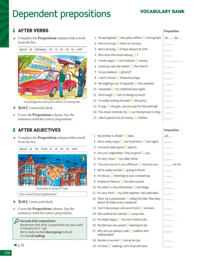 Dependent Prepositions | PDF