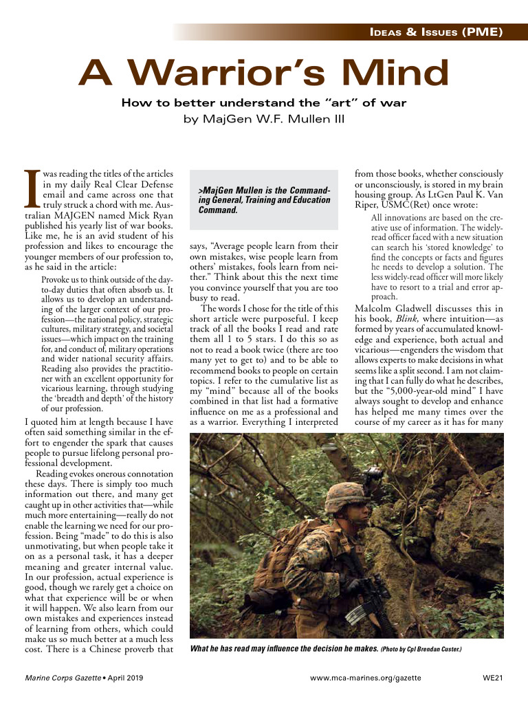 A Warrior's Mind | PDF | Cognition | Cognitive Science