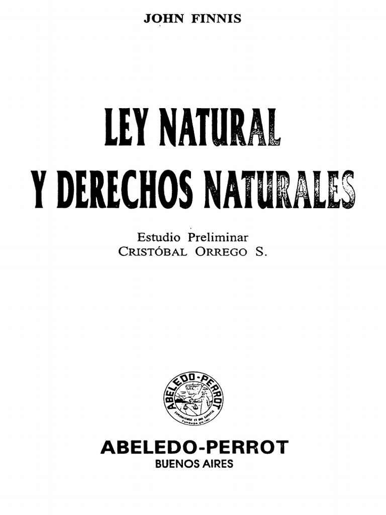 FINNIS - Ley Natural y Derechos Naturales - Cap. 2 | PDF | La Ley natural | Tomás de Aquino