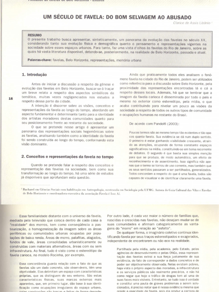 Libanio - Um Século de Favela | PDF