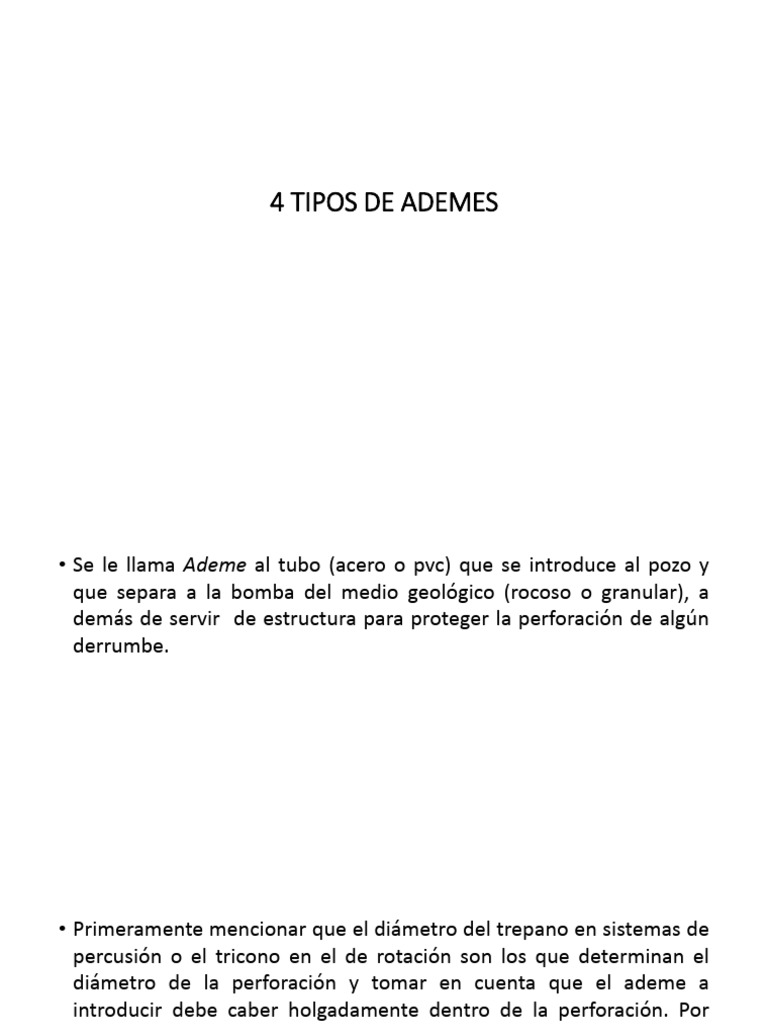 4 TIPOS DE ADEMES | PDF | Acero | Materiales