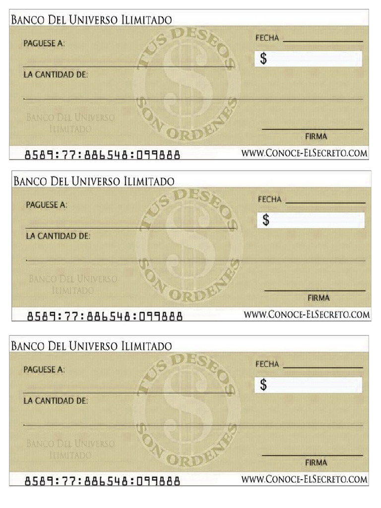 cheque de la abundancia | PDF