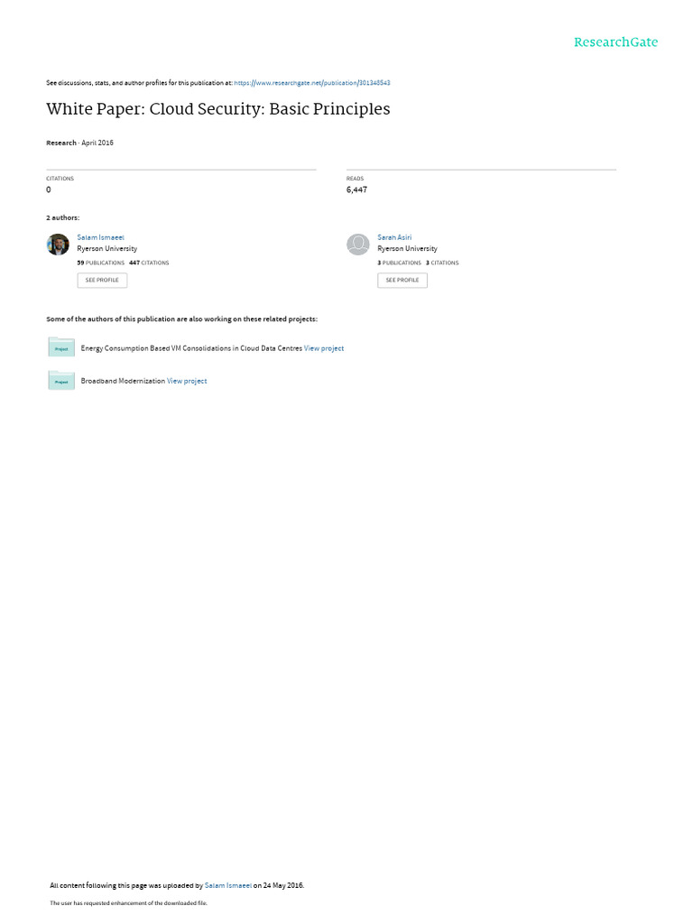 Cloud Security Paper | PDF | Encryption | Cloud Computing