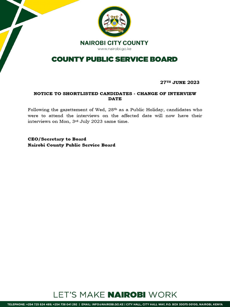 Interview Date Change Notice | PDF