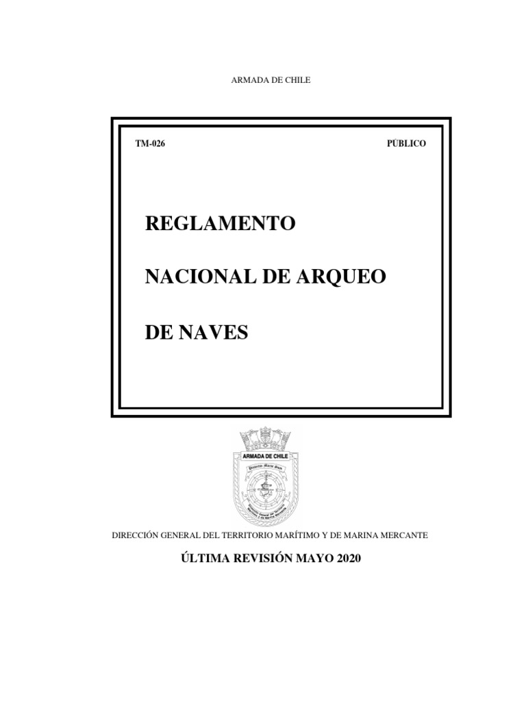 Reglamento de Arqueo | PDF | Volumen | Buques