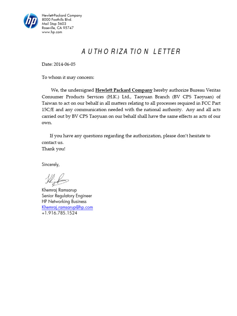 Cover Letter Agent Authorization PDF 2291896 | PDF