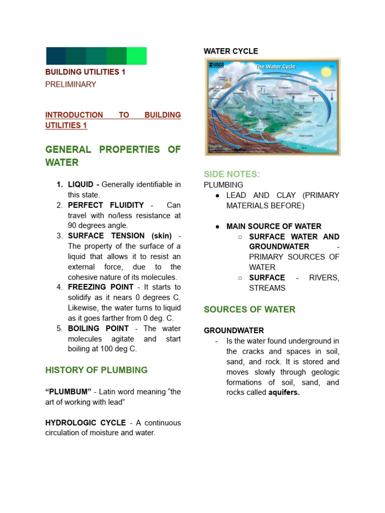 Overview of Building Utilities 1 | PDF | Plumbing | Tap (Valve)