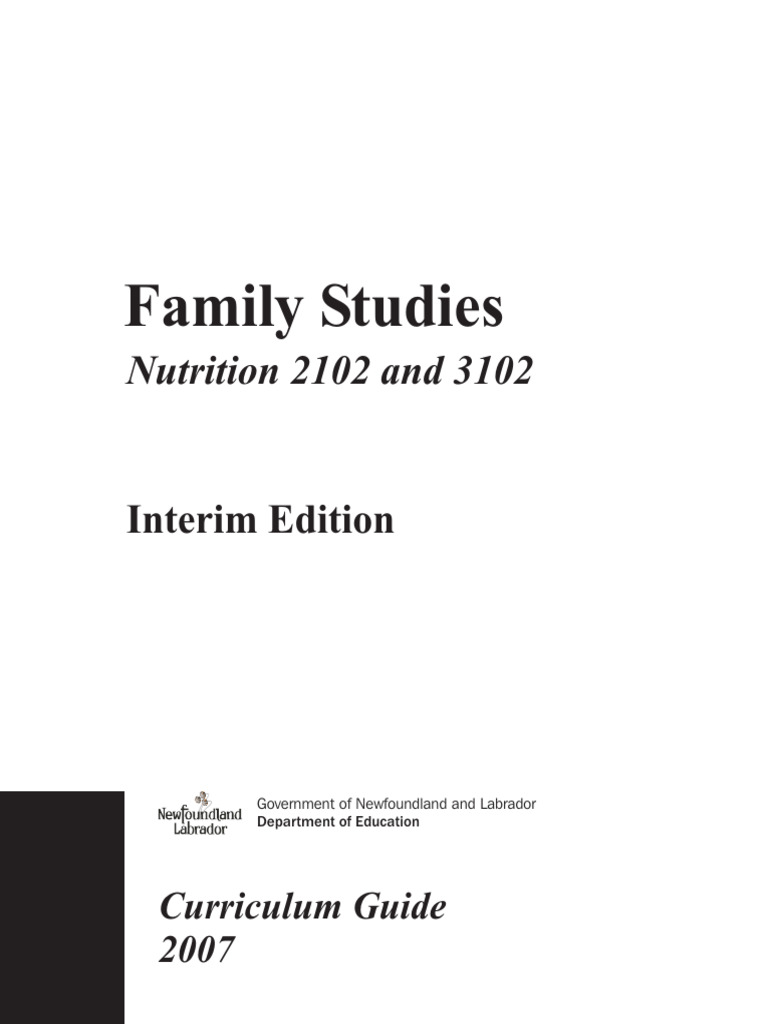 k12 Curriculum Guides Familystudies Nutrition Nutrition-2102-3102 | PDF ...