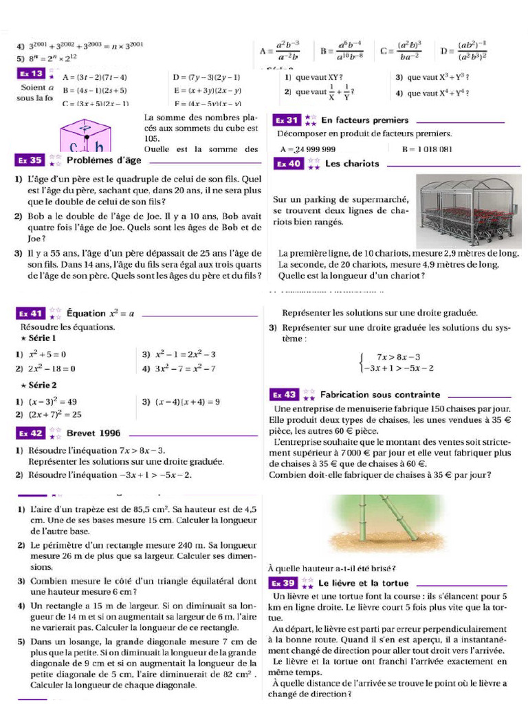 Fiche De Revision Brevet Maths