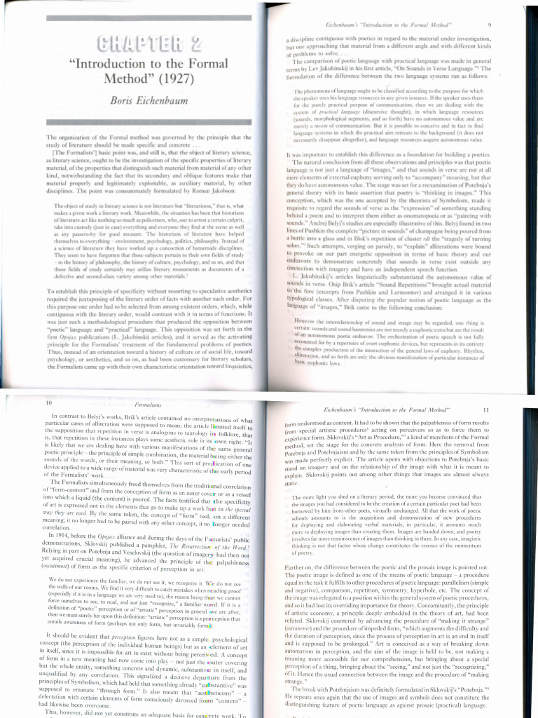 Formalism - Eichenbaum Intro To Formal Method | PDF | Poetry | Laurence ...