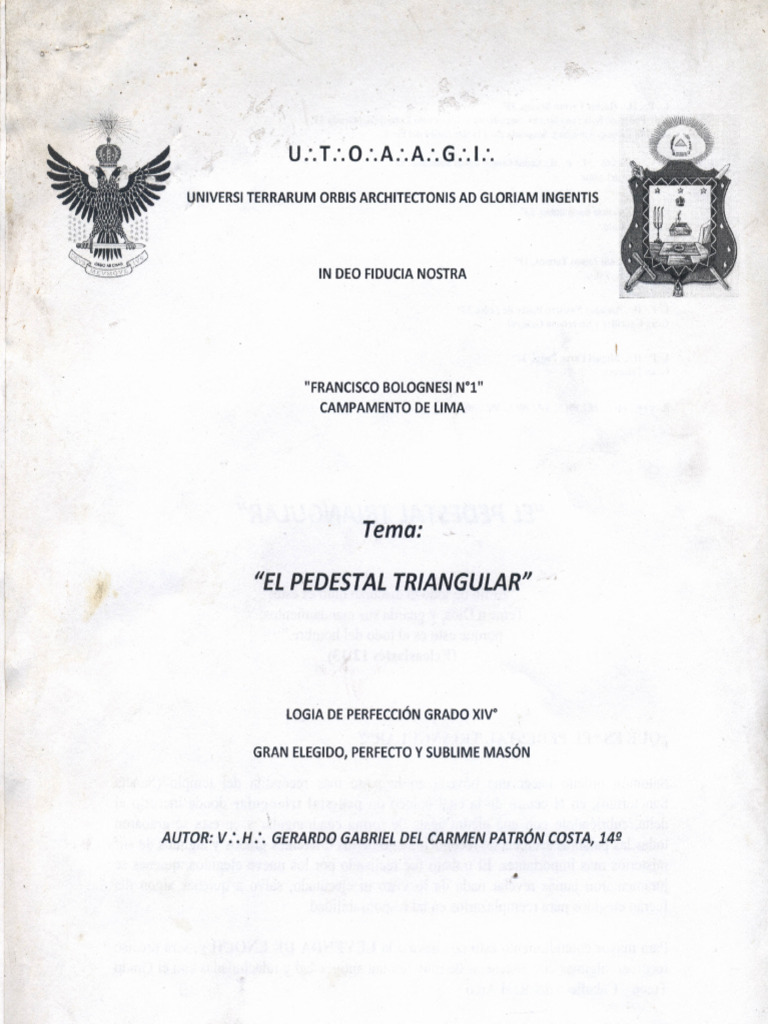 El Pedestal Triangular en Masonería | PDF | Masonería | Solomons