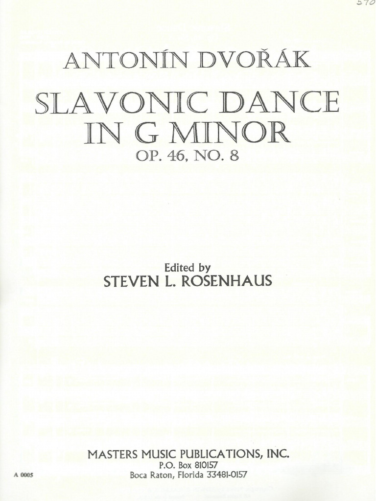 Dvorak - Op 46 N 8 - Clarinet 2 - Rev Rosenhaus 2 | PDF