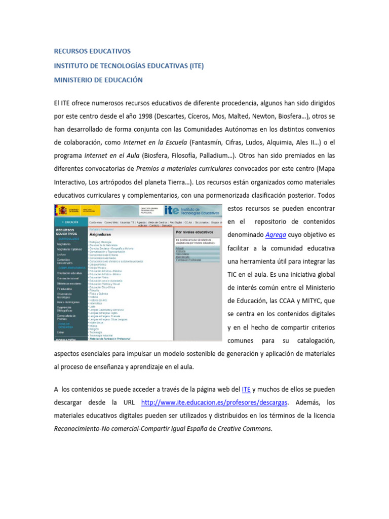 Recursos Ite | PDF | Salón de clases | Multimedia