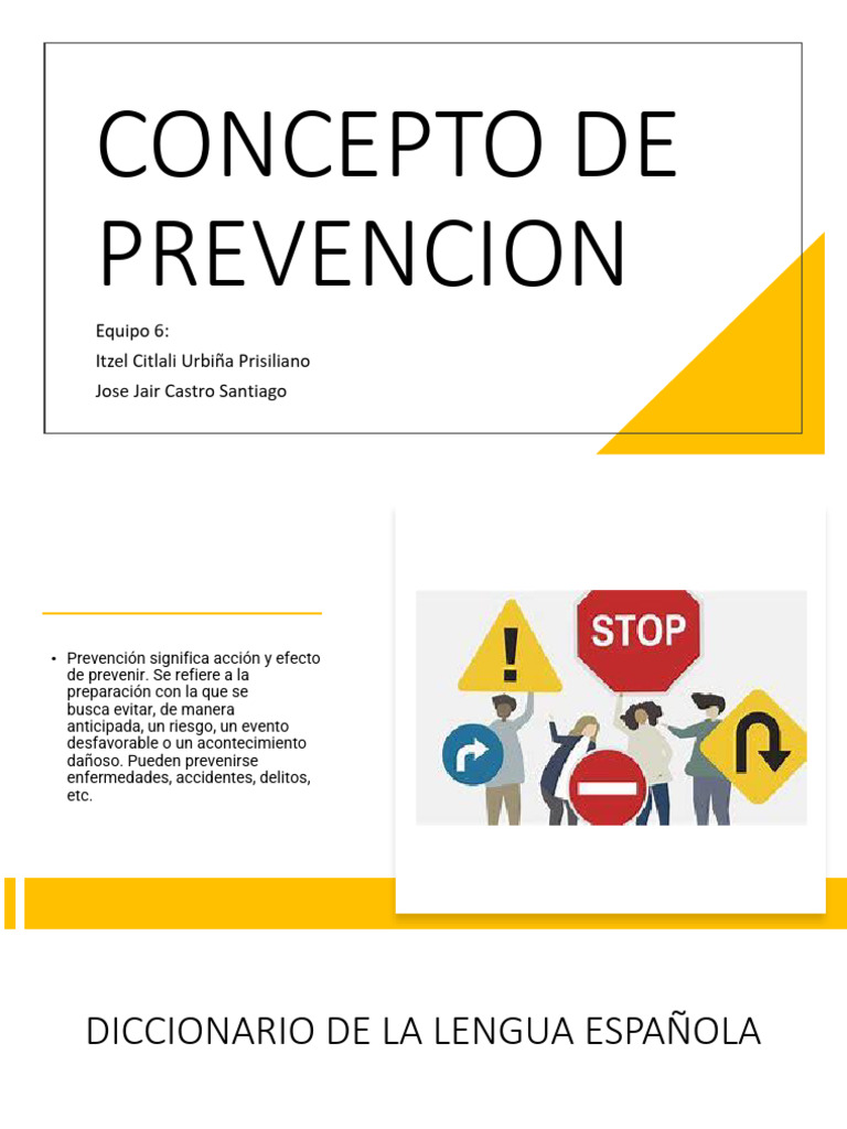 3.1 y 3.2-Concepto de Prevencion-Equipo 6 | PDF | Violencia | Riesgo