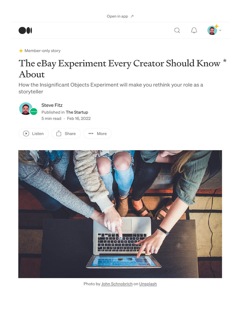 eBay Experiment: Power of Storytelling | PDF | E Bay | Storytelling