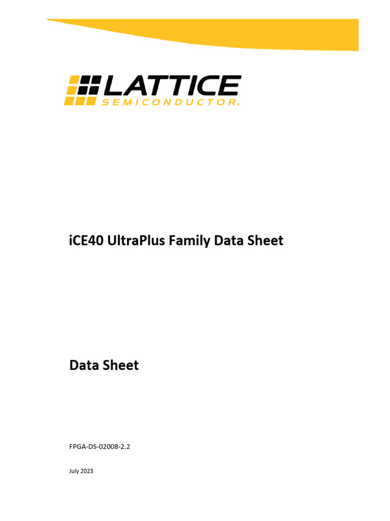 Fpga Ds 02008 2 2 Ice40 Ultraplus Family Data Sheet | PDF | System On A ... Fpga Ds 02008 2 2 Ice40 Ultraplus Family Data Sheet | PDF | System On A ...
