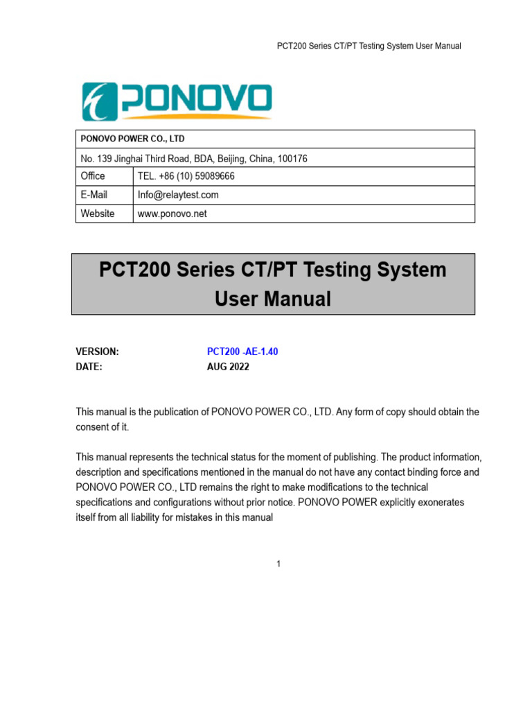 Ponova CT VT Analyzer | PDF | Transformer | Metrology