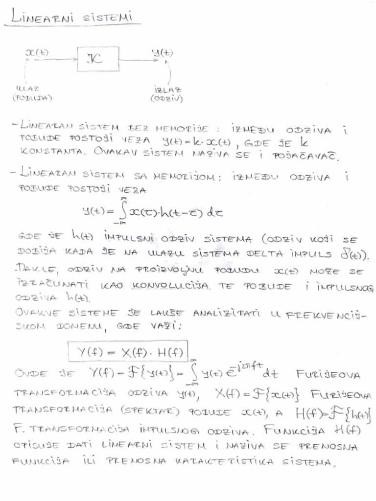 05 - Linearni I Nelinearni Sistemi | PDF