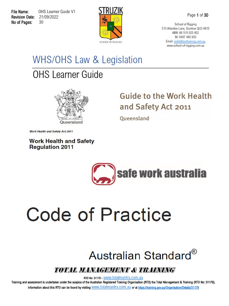 OHS Learner Guide - V1 | PDF | Risk | Occupational Safety And Health