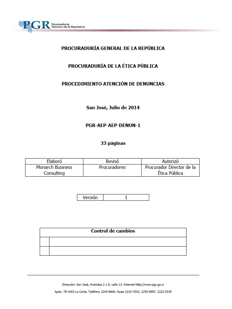 PGR AEP AEP DENUN 1 - Atencion - de - Denuncias | PDF
