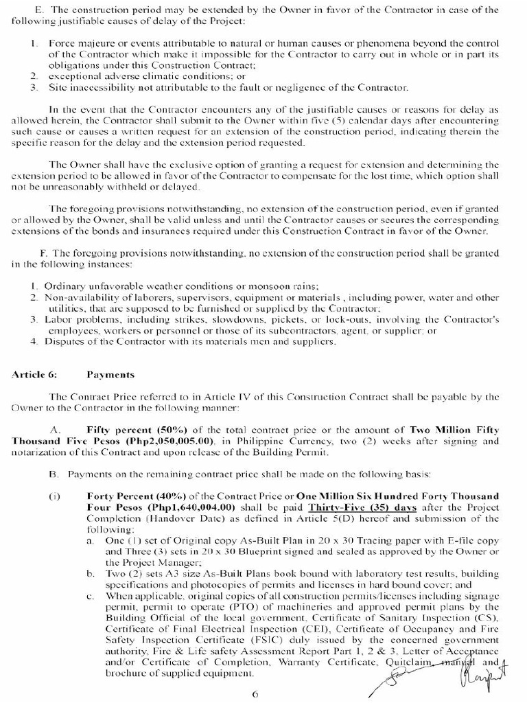 Construction Contract - San Jose Plaridel-6 - Compressed | PDF