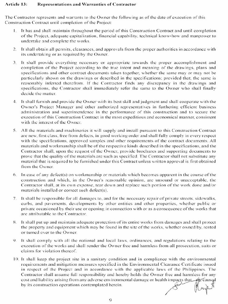 Construction Contract - San Jose Plaridel-9 - Compressed | PDF