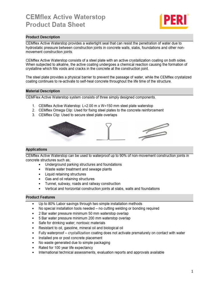 CEMflex Product Data Sheet | PDF | Concrete | Physical Sciences