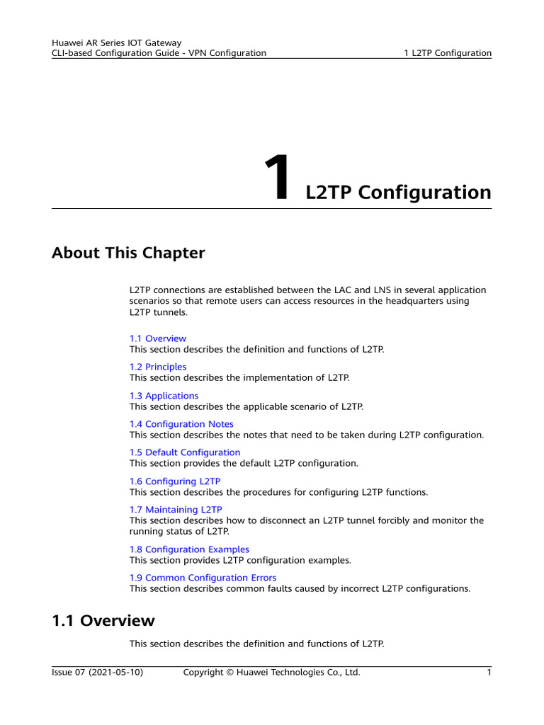 01-01 L2TP Configuration | PDF | Virtual Private Network | Computer Network