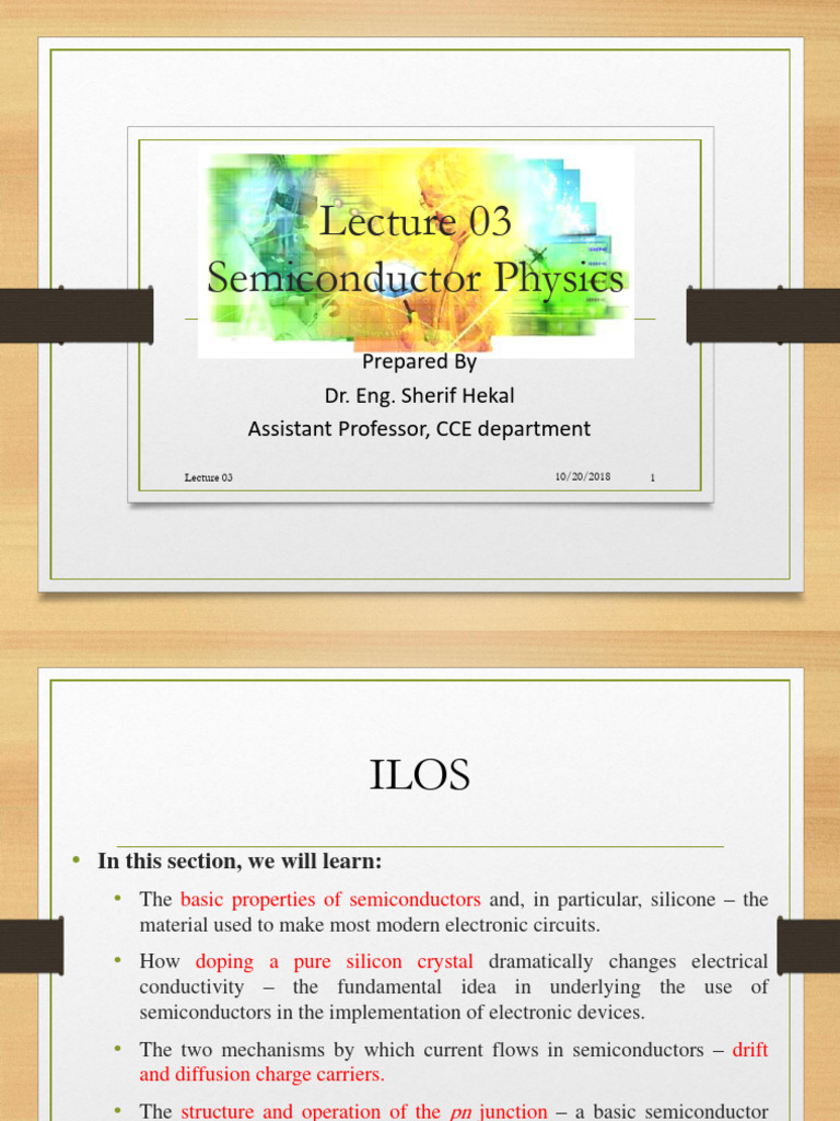 Lect 03 Semiconductors - Part 02 | PDF | P–N Junction | Semiconductors Lect 03 Semiconductors - Part 02 | PDF | P–N Junction | Semiconductors