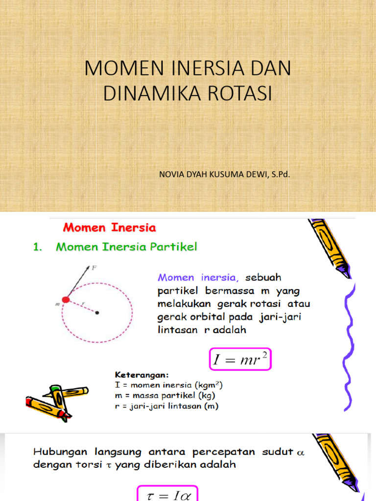 Momen Inersia Dan Dinamika Rotasi | PDF