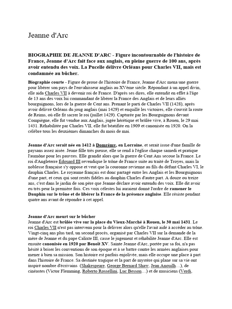 Jeanne D'arc | PDF