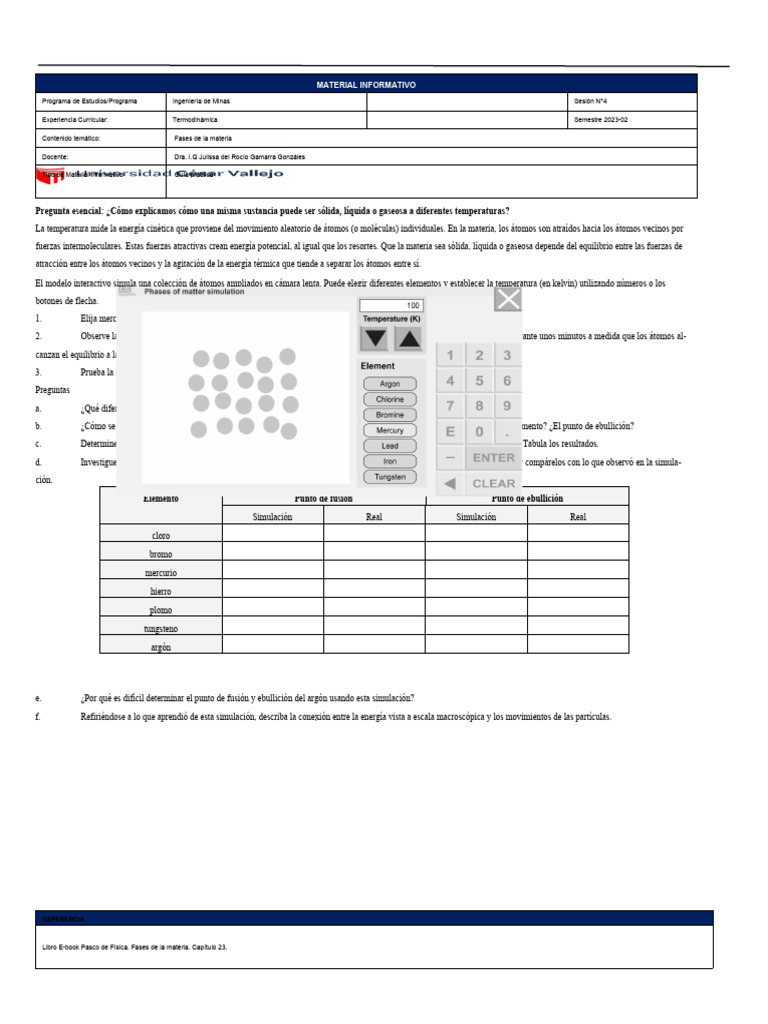 GUÍA PRÁCTICA Fases de La Materia | PDF