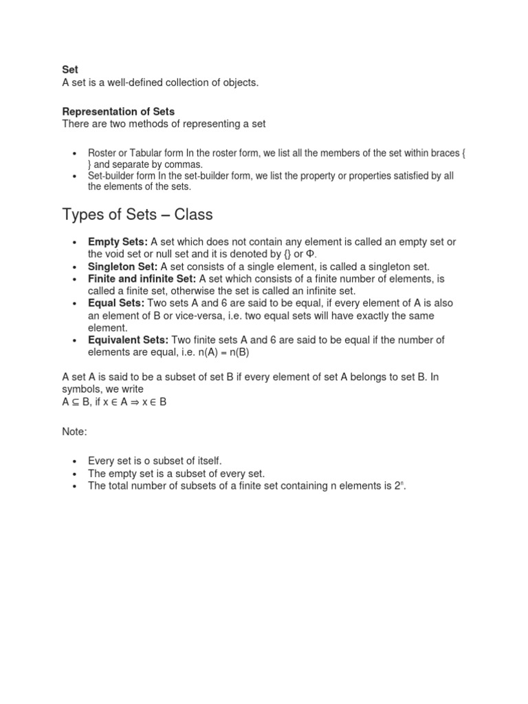 Understanding Sets: Types and Representation | PDF