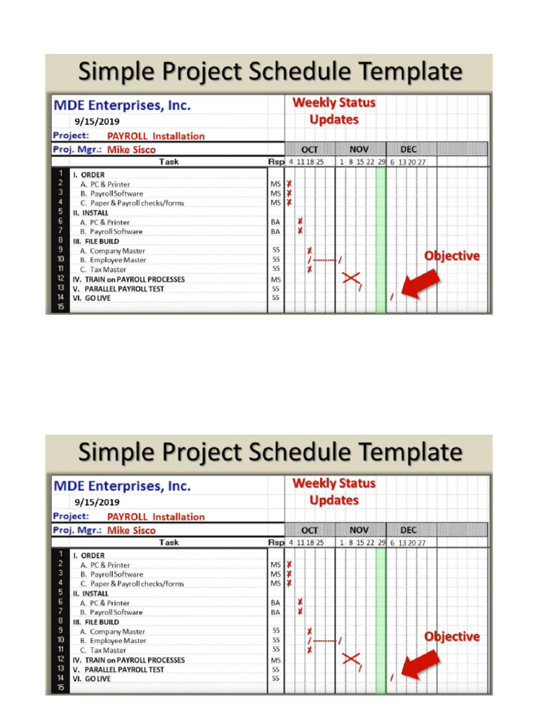Simple Project Schedule Template | PDF Simple Project Schedule Template | PDF