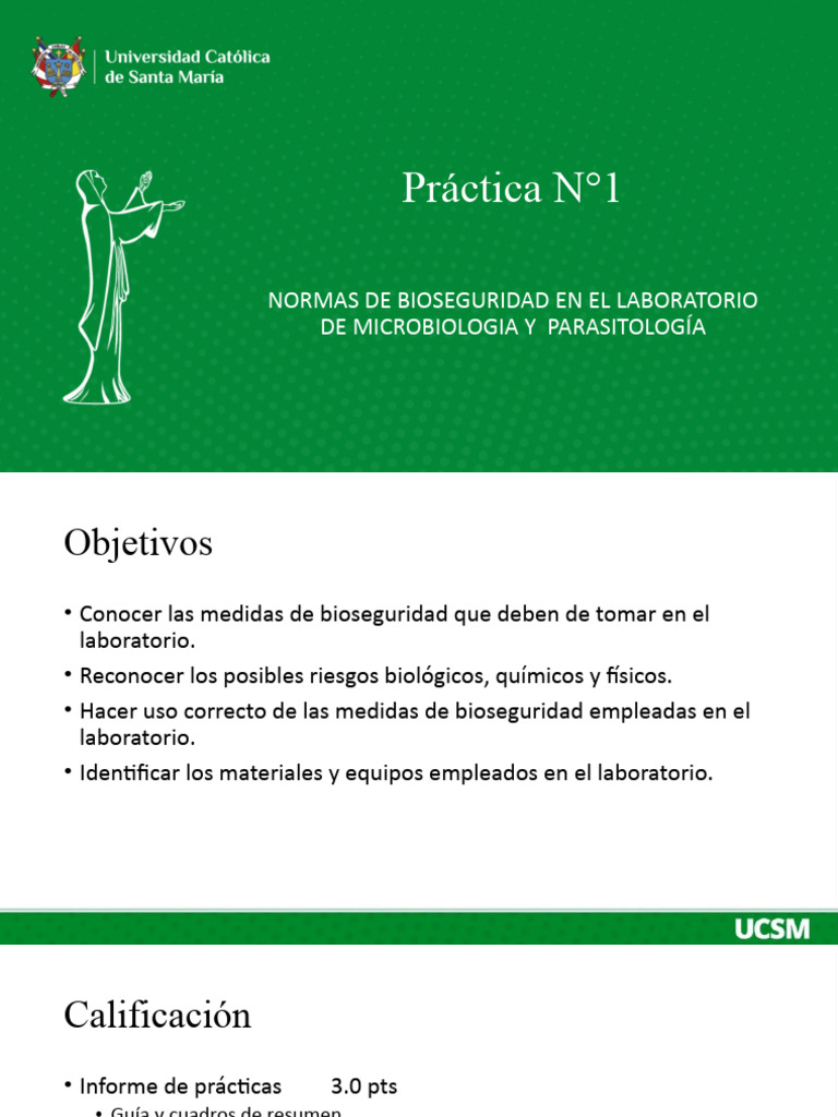 Práctica 1 Normas de Bioseguridad | PDF | Laboratorios | Infección