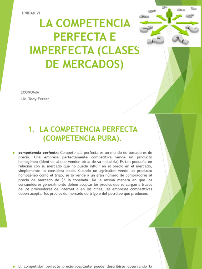 Unidad Vi La Competencia Perfecta e Imperfecta | PDF | Monopolio ...
