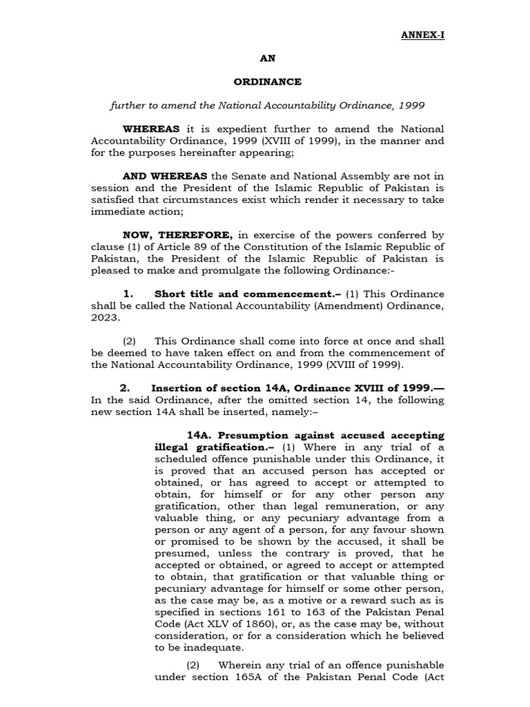 NAO Amendment Ordinance 2023 | PDF