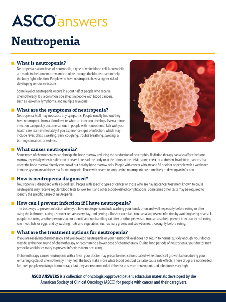 Asco Answers Neutropenia | PDF