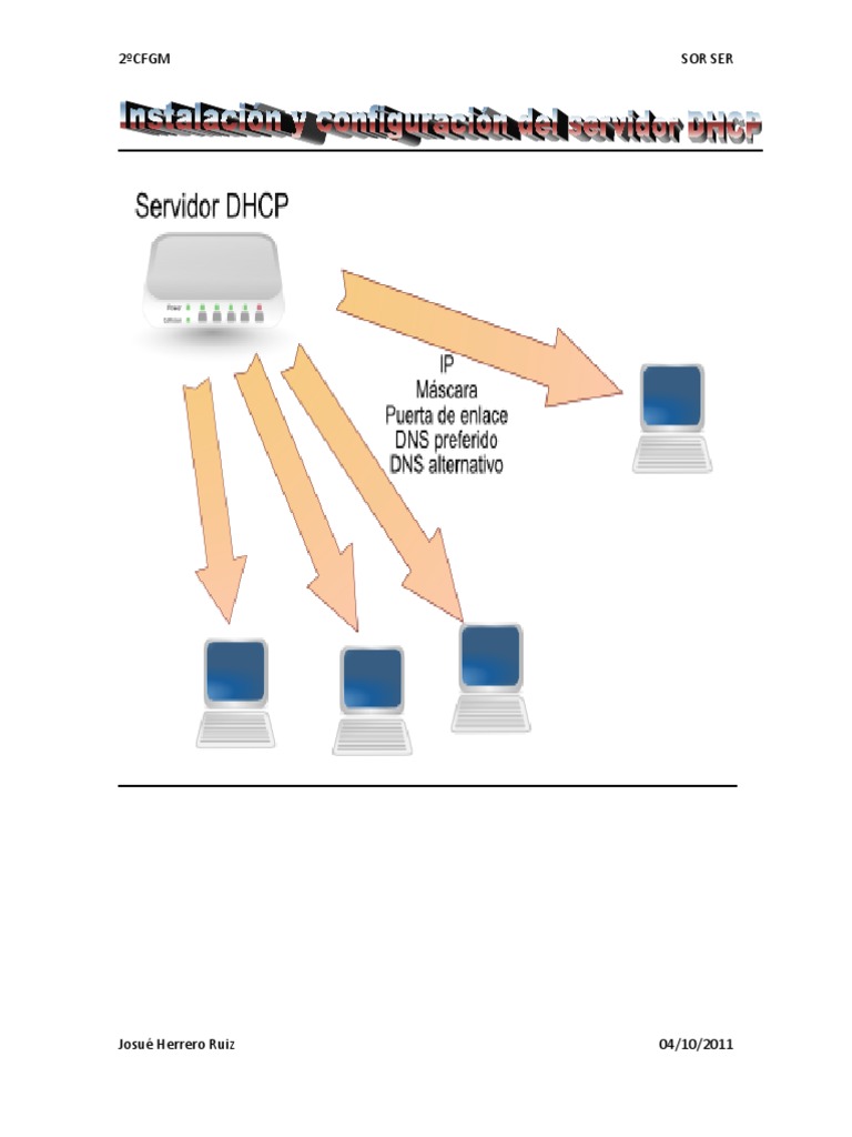 Intalación de Servidor DHCP | PDF | Informática