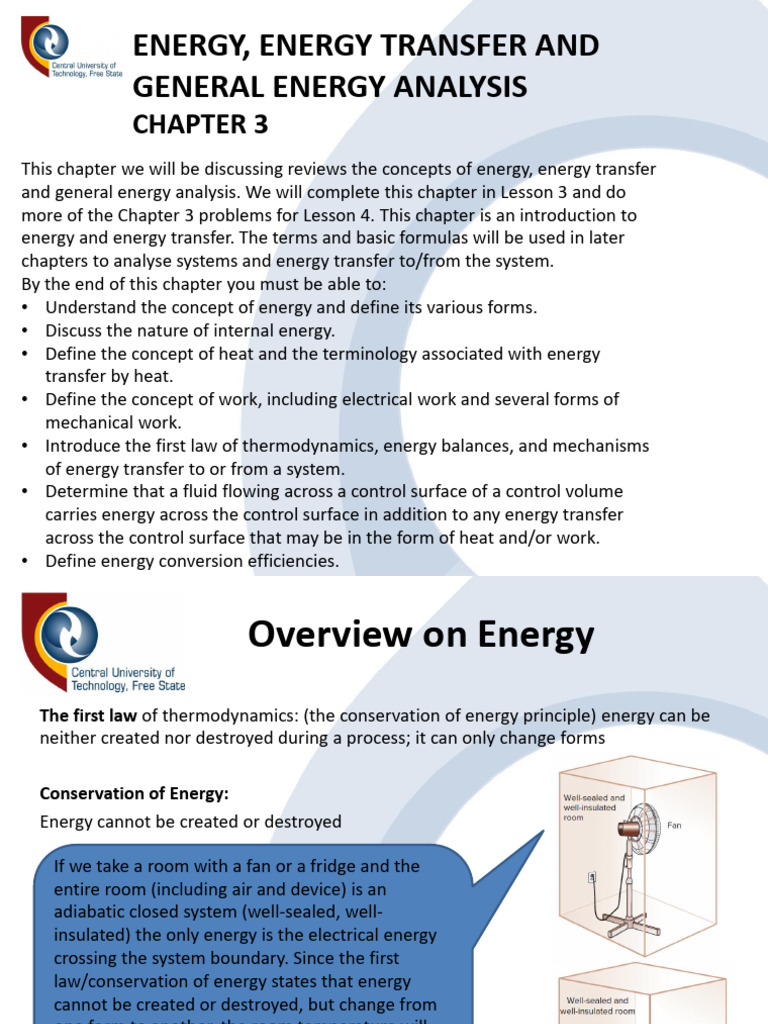 Lesson 3 - MTF1 - Energy, Energy Transfer and General Energy Analysis - 2021 | PDF | Heat | Heat ...