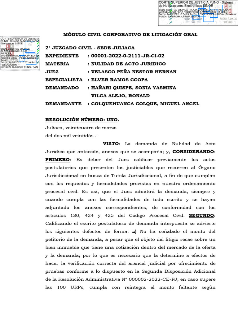 Resolución De Excepción De Falta De Legítimidad Para Obrar Pdf