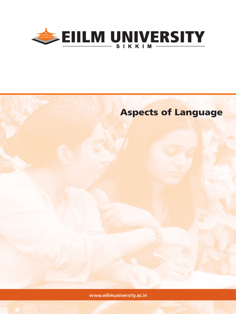 Aspects of Language | PDF | Word | Morphology (Linguistics)