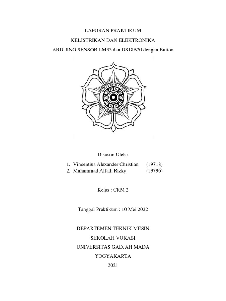 Laporan Praktikum Arduino Sensor Lm35 Dan Ds18b20 Download Free Pdf