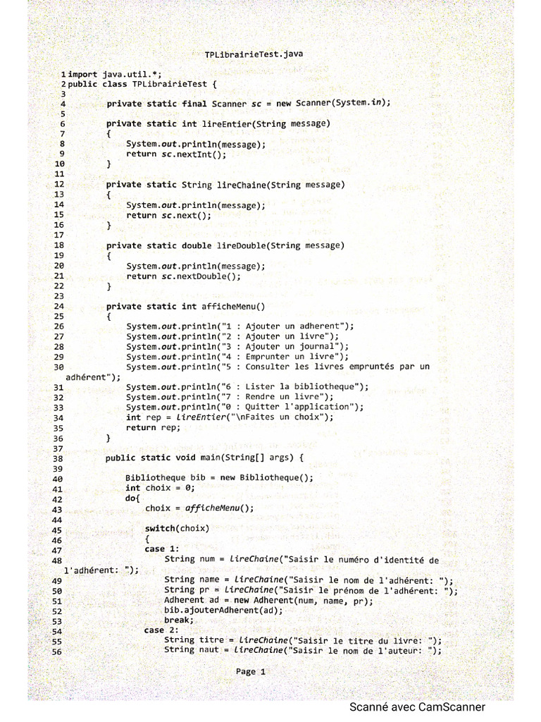 Exercice 2 TP Java | PDF