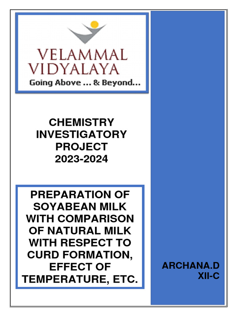Investigatory Project Chemistry - Class 12 | PDF | Wellness | Science ...