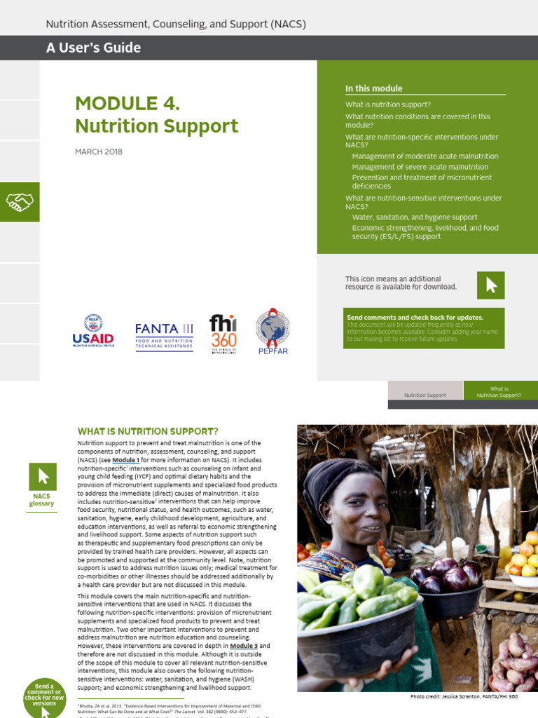 Nacs Users Guide Module 4 Nutrition Support Mar2018 0 Pdf