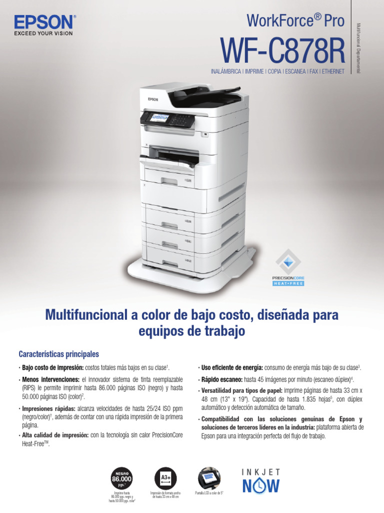 Brochure 878R | PDF | Impresora (Computación) | Tecnología de ...