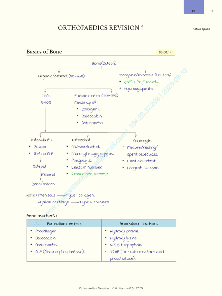 Orthopaedics Revision E6.5 | PDF