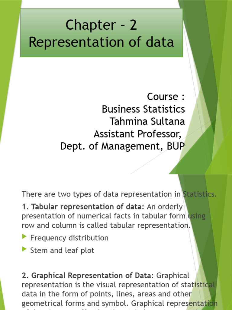 Chapter 2 - Representation of Data | PDF | Scientific Method | Statistics